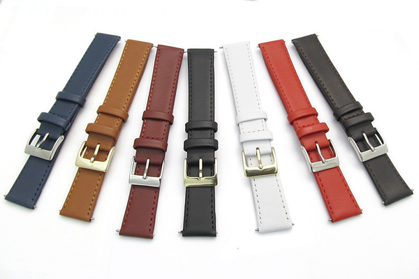 Smooth Stitched XL Extra Long Men s Leather Watch Strap C095 7 Colours ...