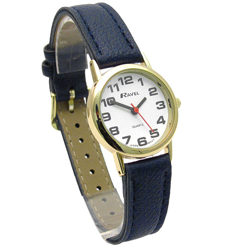 Ravel Ladies Easy Read Quartz Watch Blue Strap R0105 26 2